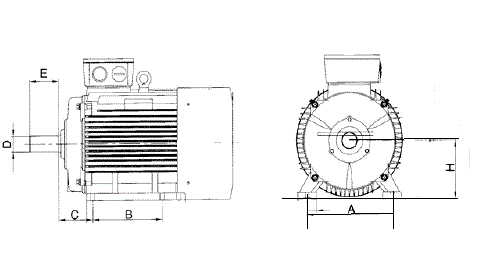 5.5kw 4 pole B3 132s frame ABB Electric Motor - PLW Engineering
